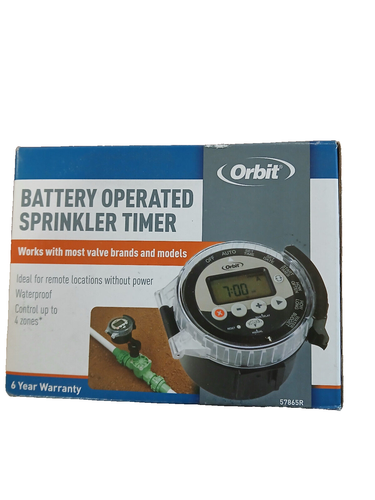 Sprinkler Timer Orbit 57865R Battery-Operated Black New In Box | eBay