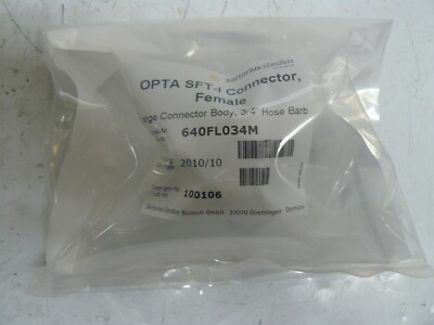 SARTORIUS 640FL034M OPTA SFT-I CONNECTOR LARGE BODY FEMALE 3/4" HOSE ...