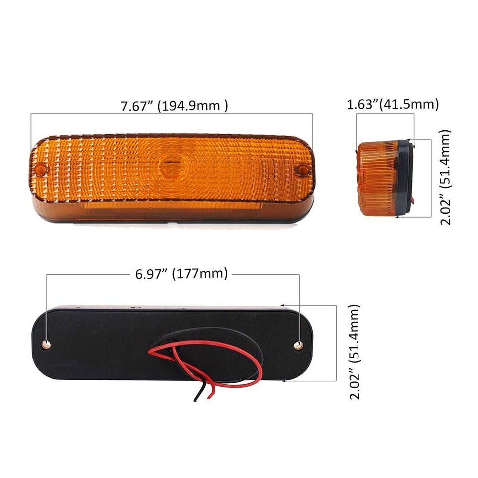 LED Amber Cab Light fit Case IH fit John Deere 4230 7700 4050 fit Allis ...