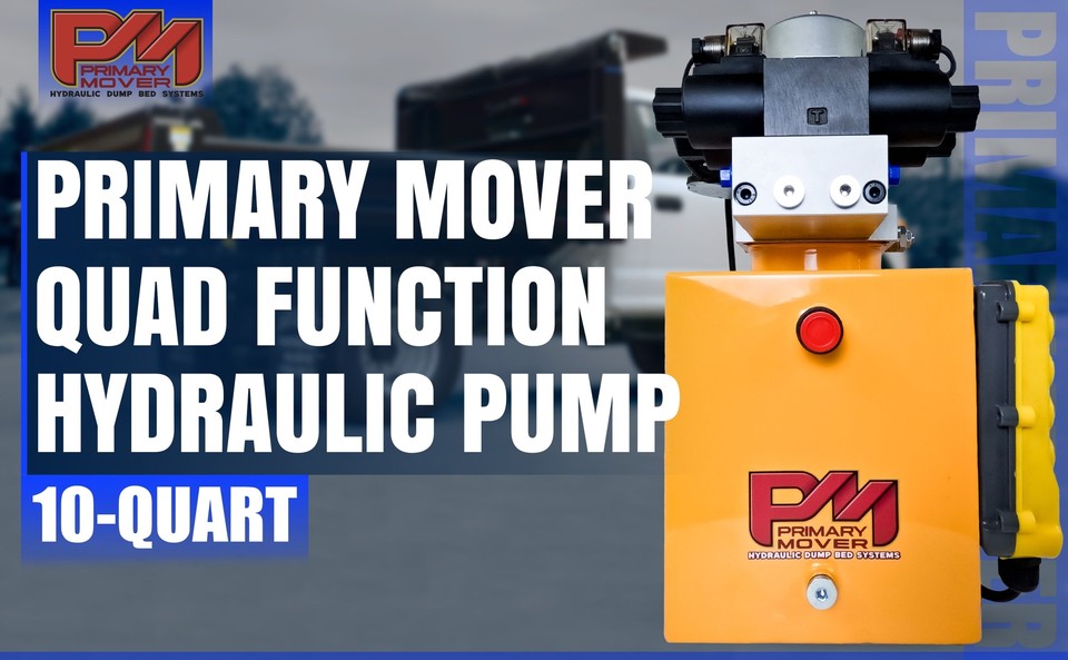 Primary Mover 12V Dual Double-Acting Hydraulic Dump Trailer Pump (Steel ...