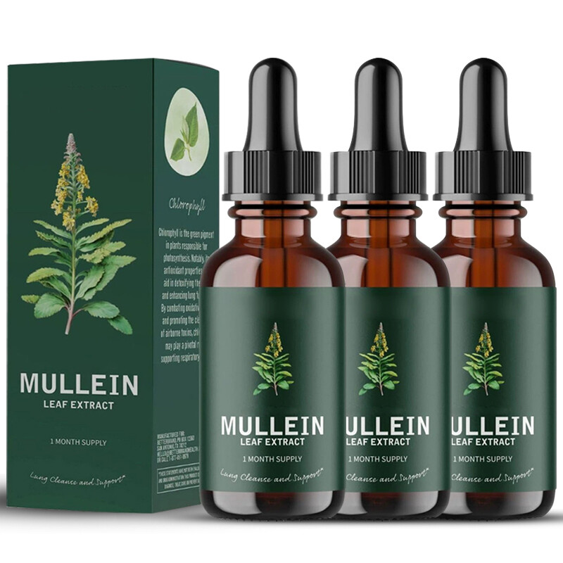 1~3X Mullein Leaf Extract Drops Lung Cleanse Respiratory Herbal Drop ...