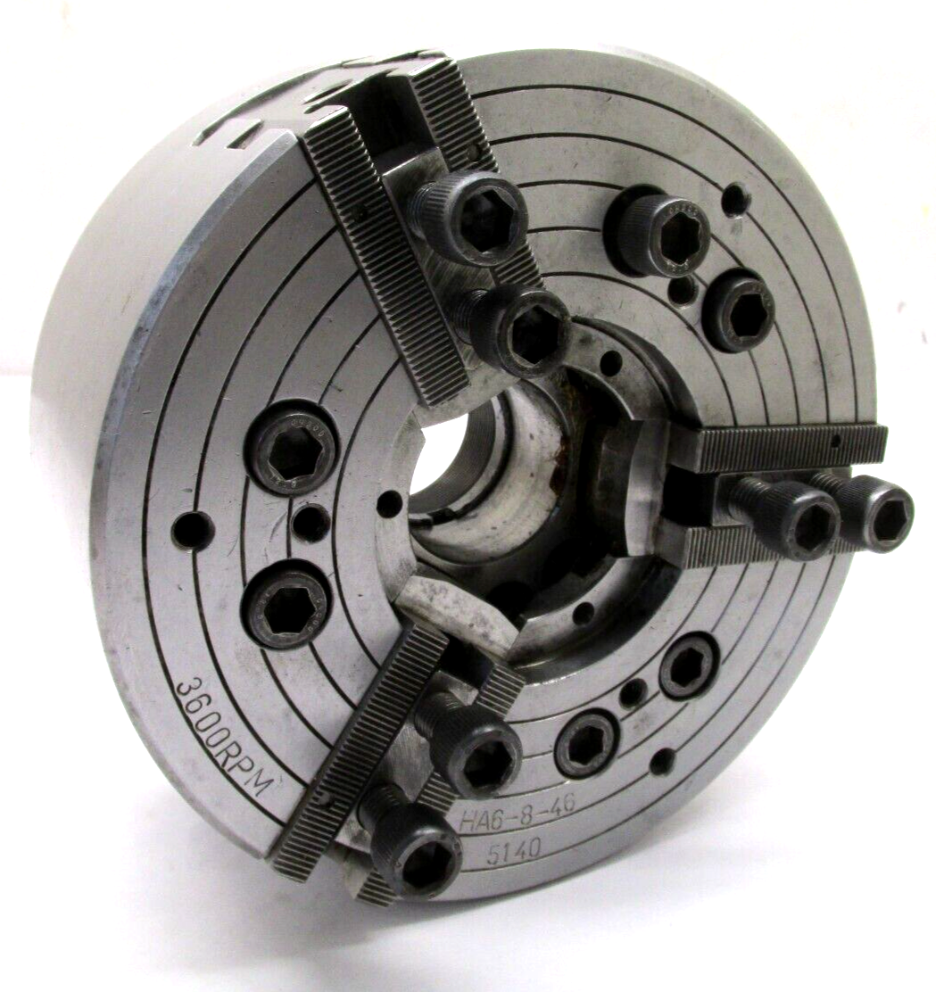NICE! MMK 8" THREE-JAW CNC LATHE POWER CHUCK w/ A2-6 MOUNT - #HA6-8-46 ...