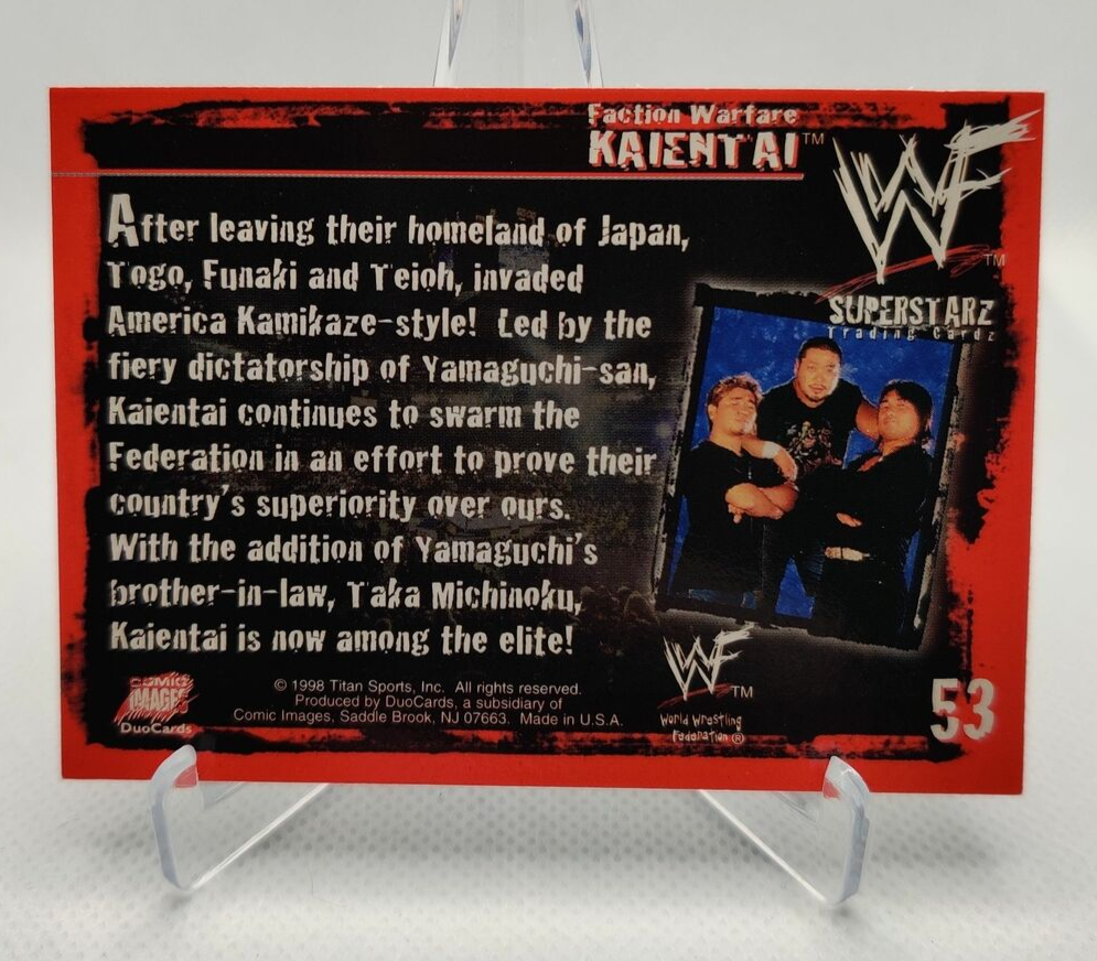 1998 Comic Images WWF Superstarz Dick Togo Funaki Mens Tejoh Kaientai ...