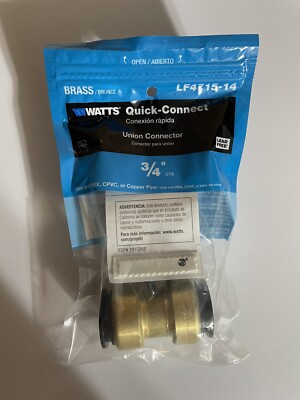 WATTS AQUALOCK 3/4 LEAD-FREE BRASS PUSH TO CONNECT COUPLING FITTINGS ...
