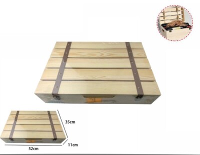 Cassa Box Scatola In Legno Con Cinghie Contenitore Bottiglie Vino ...