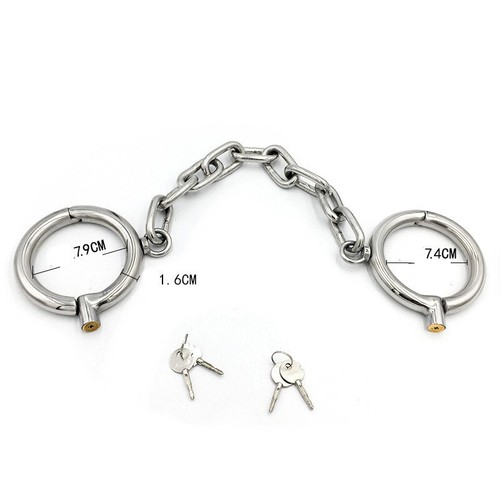 Stainless Steel Ankle Cuffs Shackles with Lock Heavy Duty Constraint | eBay