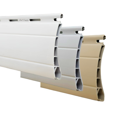 Rolladen Lamellen PVC Mini Lamelle Stab Rollladenlamelle Mini Grau Weiß ...