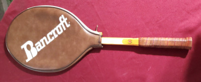 1960s BANCROFT COMPETITION MODEL 1 WOOD ASH BAMBOO TENNIS RACKET 4 1/2 ...