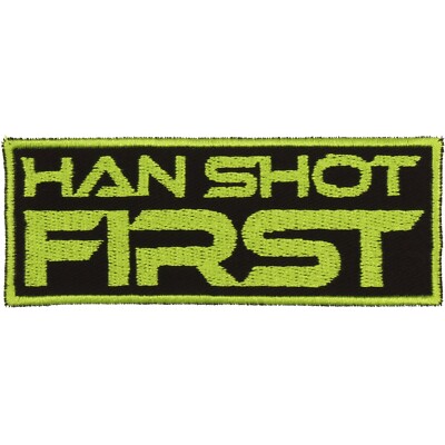 Han Shot First Patch - Made in USA - Han Solo Patch -Star Wars Patch ...