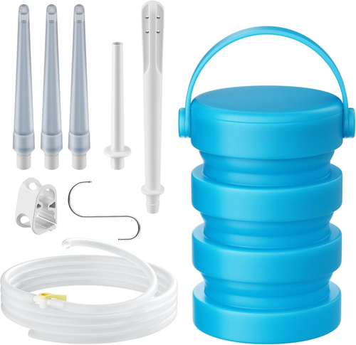 Silicone Collapsible Coffee Enema Bucket Kit for Colon Cleanse – 5.3ft ...