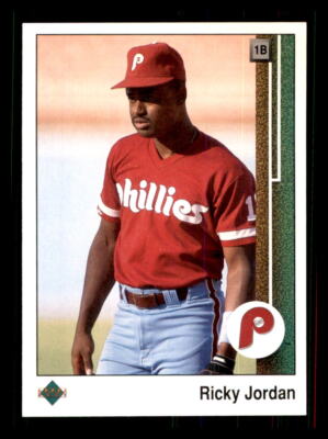 1989 BASEBALL 1989 Upper Deck Ricky Jordan Philadelphia Phillies #35 ...