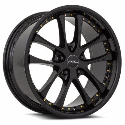 ARC AR5 20x12 5x115 +30ET 73.1 All Black Gold Rivet Wheel | eBay