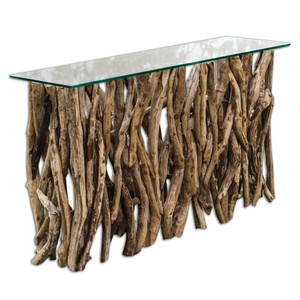 Spectacular Driftwood Console Table | Live Edge Tree Root Organic Shape ...