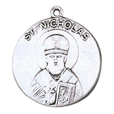 St Nicholas Medal Size .75 in Dia and 18 in Chain Catholic Religious ...