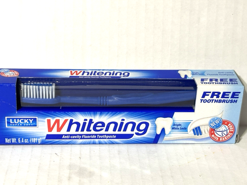 Lucky Super Soft Whitening Anti Cavity Fluoride Toothpaste 6.4 oz ...