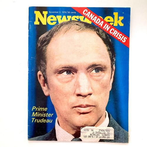 VTG Newsweek Magazine November 2 1970 Prime Minister Pierre Trudeau | eBay