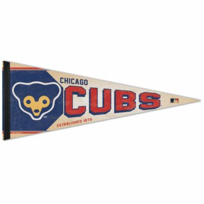 CHICAGO CUBS PREMIUM QUALITY PENNANT 12"X30" BANNER COOPERSTOWN ...