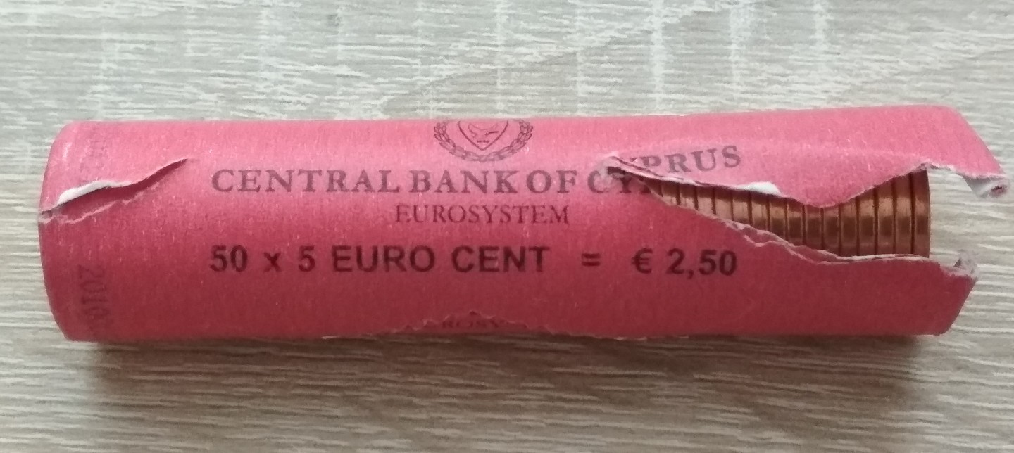 ROTOLINO DA 5 CENT CIPRO CYPRUS 2010 - UNC - RARITA' SOLO 200.000 PEZZI ...