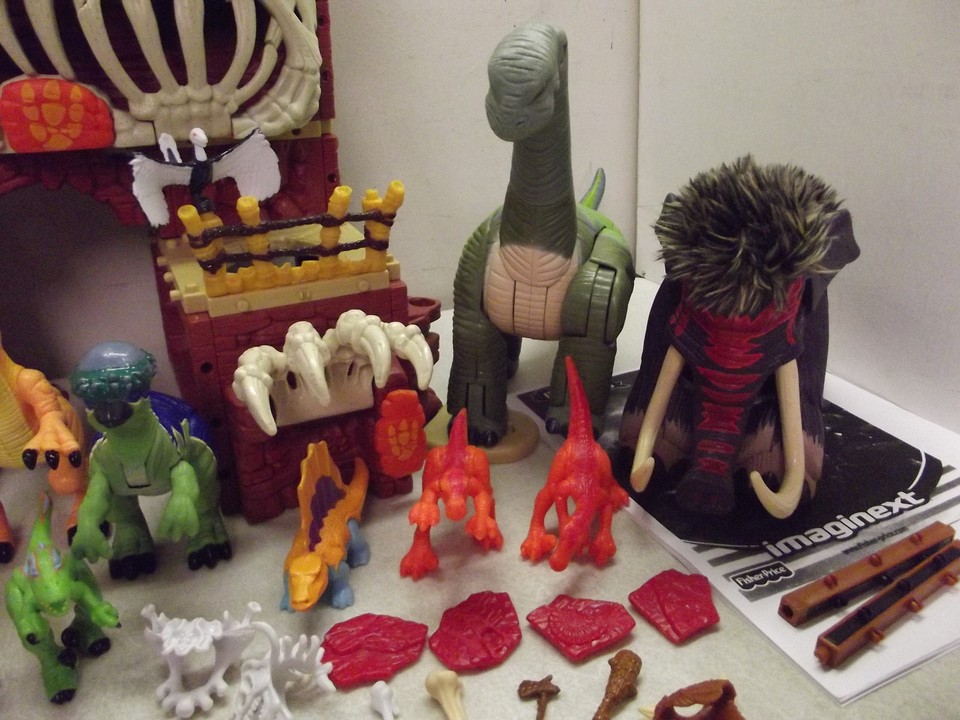 FISHER PRICE IMAGINEXT DINOSAUR T-REX MOUNTAIN STEGOSAURUS BRONTOSAURUS ...