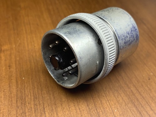 Vintage AMPHENOL Alumminum 8 Pin Male Octal Plug Connector Heavy Duty ...