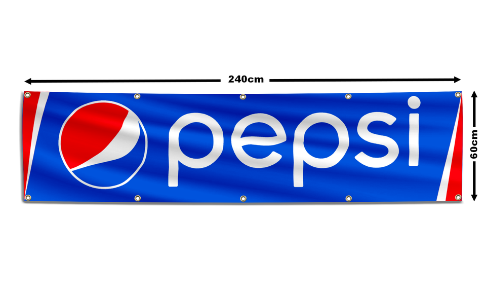 Pepsi Flag Banner 2X8 Ft Wall Decor Flag Pepsi Drink Fans Collectors ...