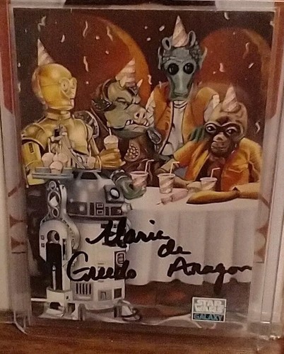Topps Star Wars Galaxy 3 #289 SIGNED Maria de Aragon Greedo A New Hope ...
