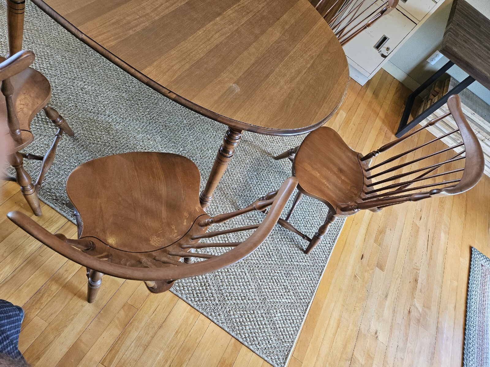 🔥🔥Tell City - Dining Room Table & 6 Fiddleback Windsor Chairs + 3 ...