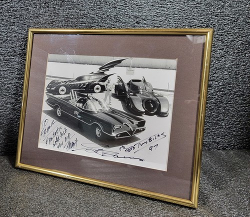 GEORGE BARRIS Signed 3 Batmobiles 8 x 10 Photo Framed Personalized to ...