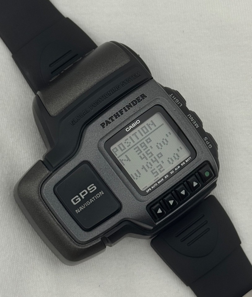 Vintage Casio GPS Pathfinder Digital Watch - PAT-1 1840 - PROTREK ...
