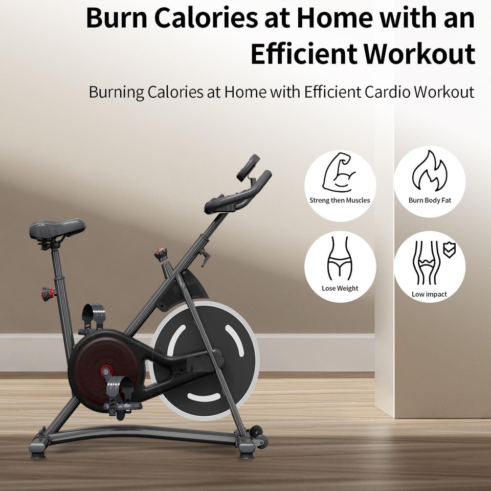 Exercise Bike Stationary Bikes for Home Comfortable Seat Workout ...