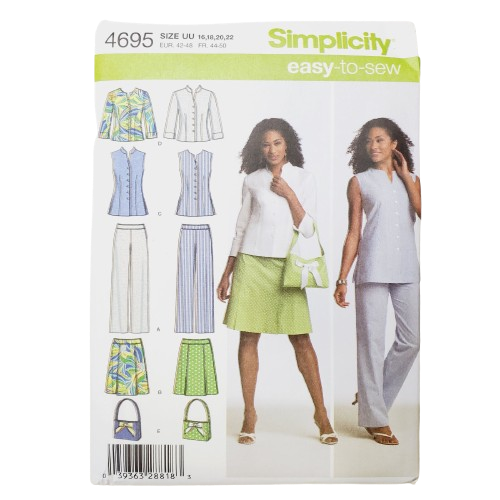 Simplicity 4695 Sewing Pattern Womens Sz 16-22 Pants Skirt Tunic Shirt ...