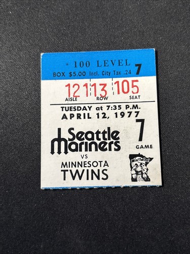 Seattle Mariners vs Minnesota Twins - Ticket Stub - April 12, 1977 ...
