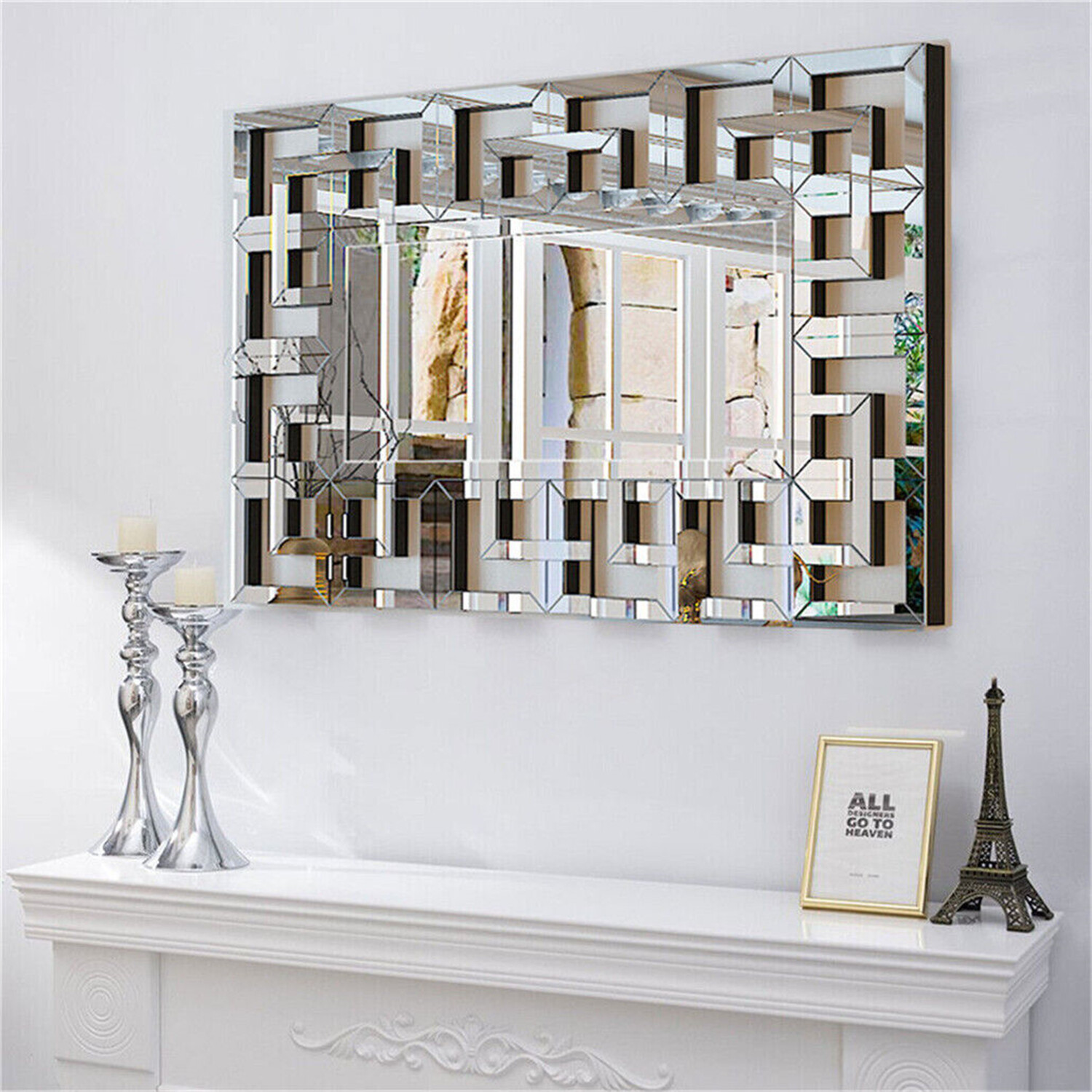 40x28'' Unique Large Vanity Mirror for Wall Decoration Entryway Hall ...