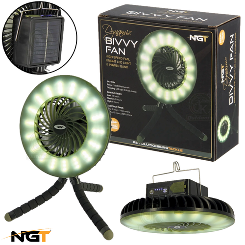 NGT Bivvy Fan LED Light With Powerbank Carp Fishing Camping Dynamic ...