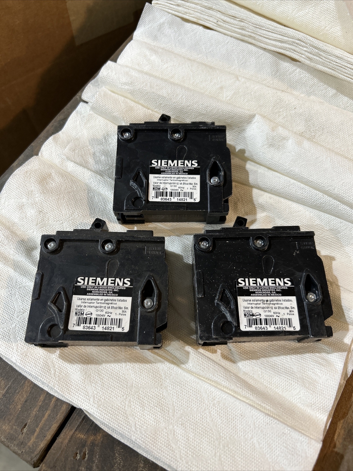 3 Siemens Q130 30-Amp 1 Pole 120/240V Circuit Breaker QP130 (SP80) | eBay