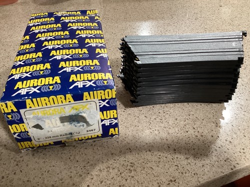 1 Box of 12 PCs Aurora AFX 9” Radius High Speed Curve Track #2467 | eBay