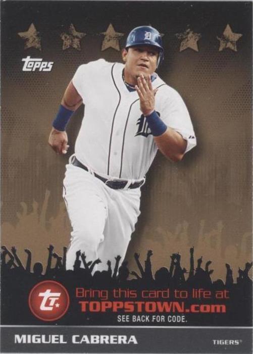 2009 Topps - Toppstown Redemption Code Cards Miguel Cabrera #TTT18 Gold ...