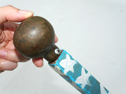 VTG STARS & STRIPES CANE SQUARE SHAFT Jr CHARLIE FAST FOLK ART WALKING ...