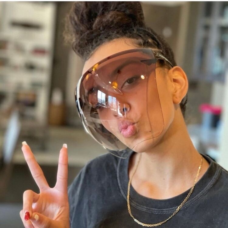 Sunglasses "FULL MASK" Shield Mirror POLARIZED Women OVERSIZED FULL ...