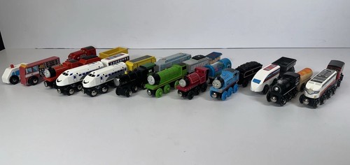 Lot Of 25 Thomas The Tank & Other , Wooden & Plastic Magnetic Trains ...