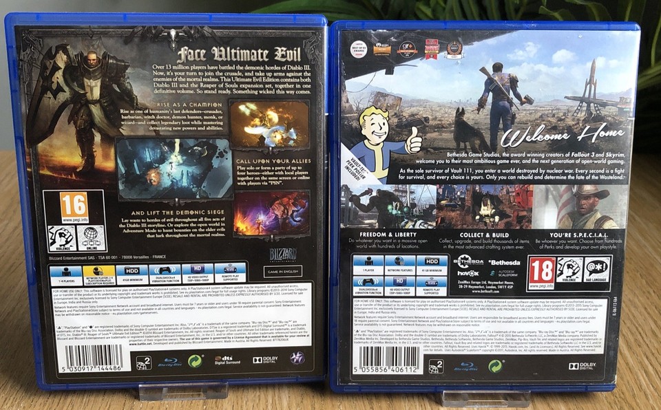 PlayStation 4 Sony PS4 Original 500GB Console & 2 Game Bundle Software ...