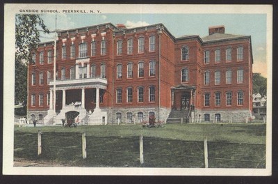 Postcard PEEKSKILL New York/NY Oakside School Campus Building view 1910 ...