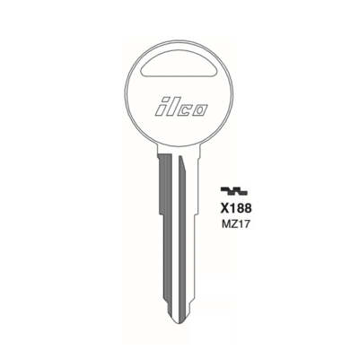 ILCO Replacement Uncut Key Blank for Mazda - MZ17 - MAZ-19D (10 Pack ...