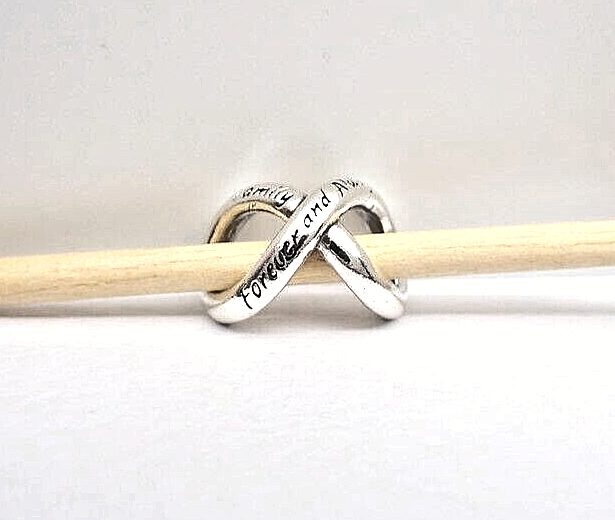Authentic Pandora #793243C00 Forever & Always Infinity Charm | eBay