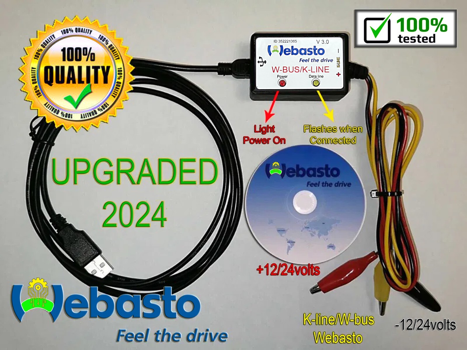 WEBASTO v2.16 v3.4 USB INTERFACE DIAGNOSTIC HEATER Thermo Test E P Z C ...