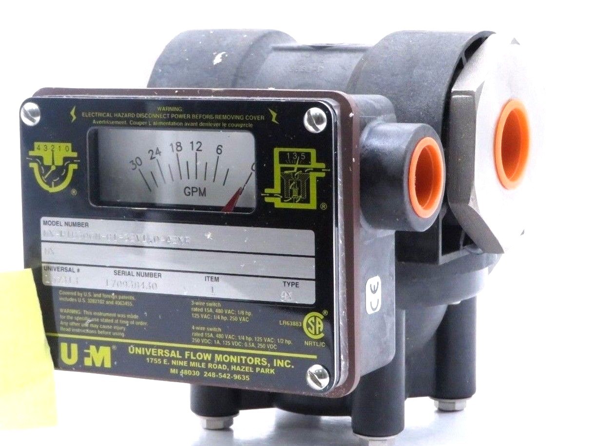 NEW UNIVERSAL FLOW MONITORS MX-PIB30GM-8I-32V1.0-A2XR FLOW METER 157313 ...