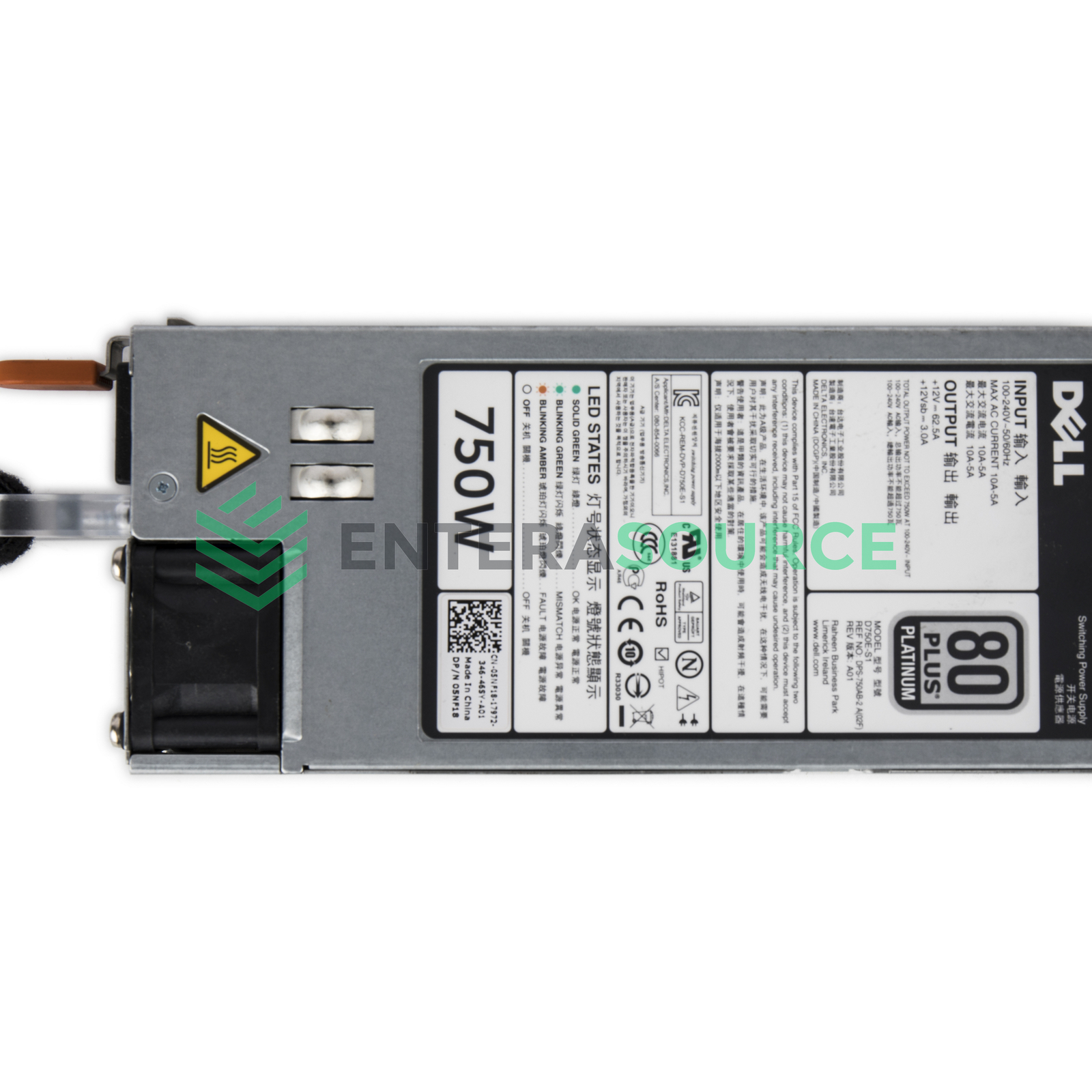 Dell 5NF18 750W Redundant Power Supply for POWEREDGE R820 R720 R720 XD ...