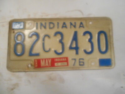 1976 INDIANA LICENSE PLATE | eBay