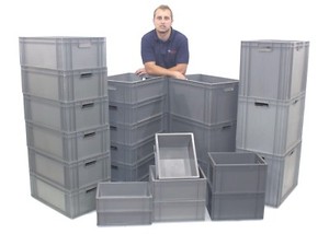 NEW Strong Grey Industrial Plastic Eurobox Containers Storage Boxes Box ...