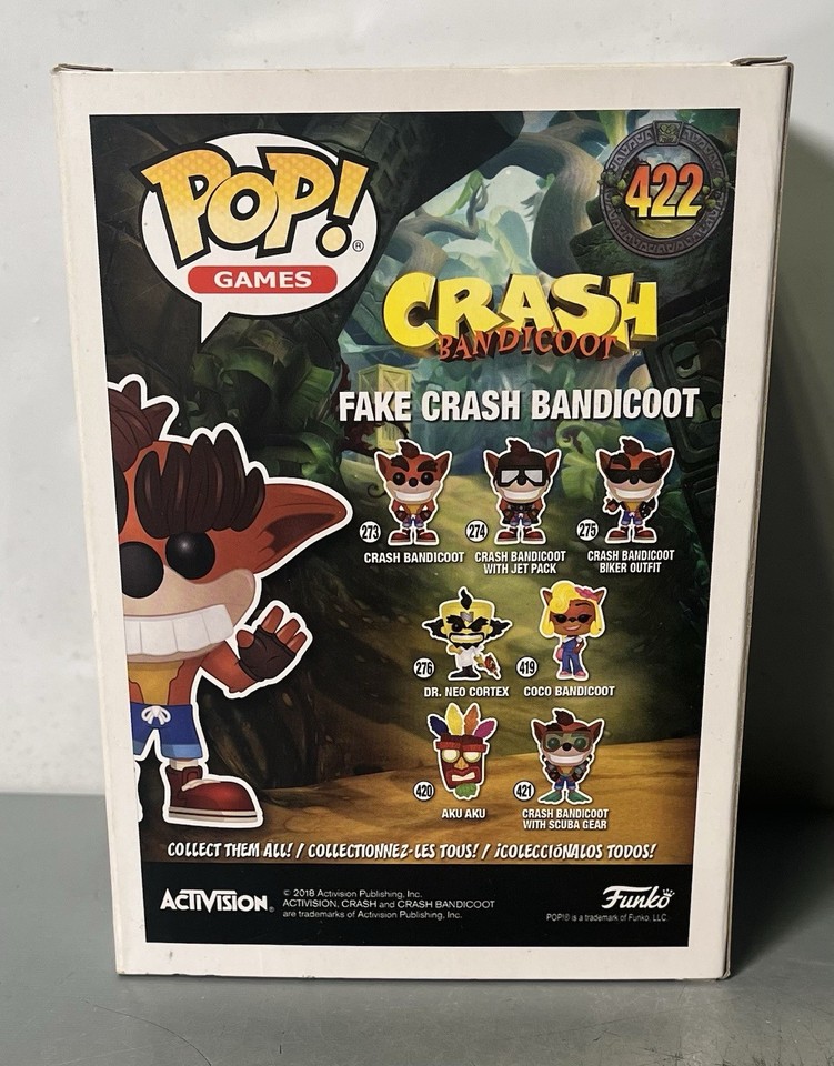 Funko POP! Games: Fake Crash Bandicoot #422 Gamestop Exclusive Vinyl ...
